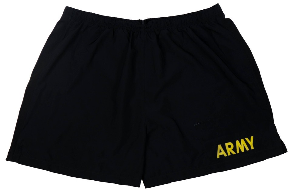 LARGE - Men's APFU Shorts Army Black and Gold PT Physical Fitness ...