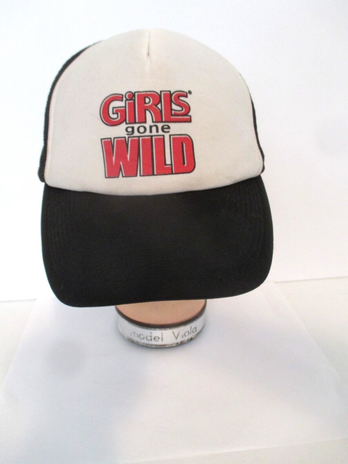 Vintage Girls Gone Wild Black White Red Trucker Cap H… Gem