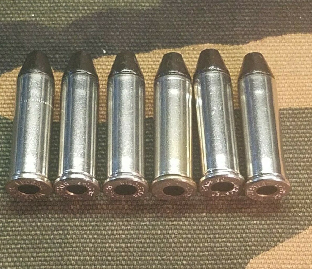 38 SPECIAL SNAP CAPS SET OF 6, BLACK AND NICKEL, REAL 125gr WEIGHT ...