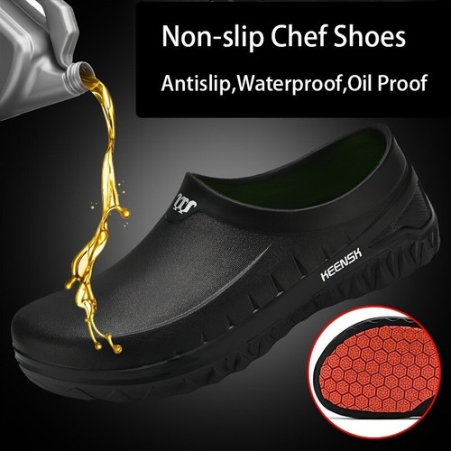 Women's Waterproof Chef Shoes Anti-Slip&Oil-resistant Slip On Kitchen ...