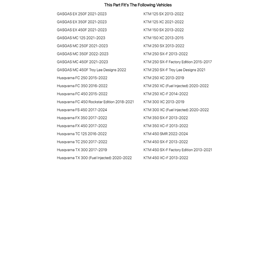 Tusk Racing Axle Block Orange For GASGAS MC 250F 2021-2023 | eBay