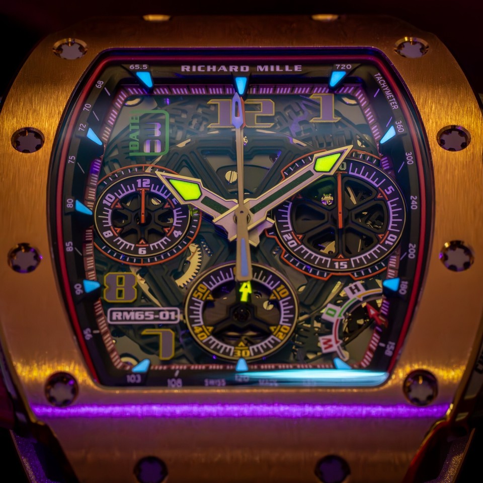 Richard Mille RM 65-01 Automatic Chronograph Rose Gold Carbon Box ...