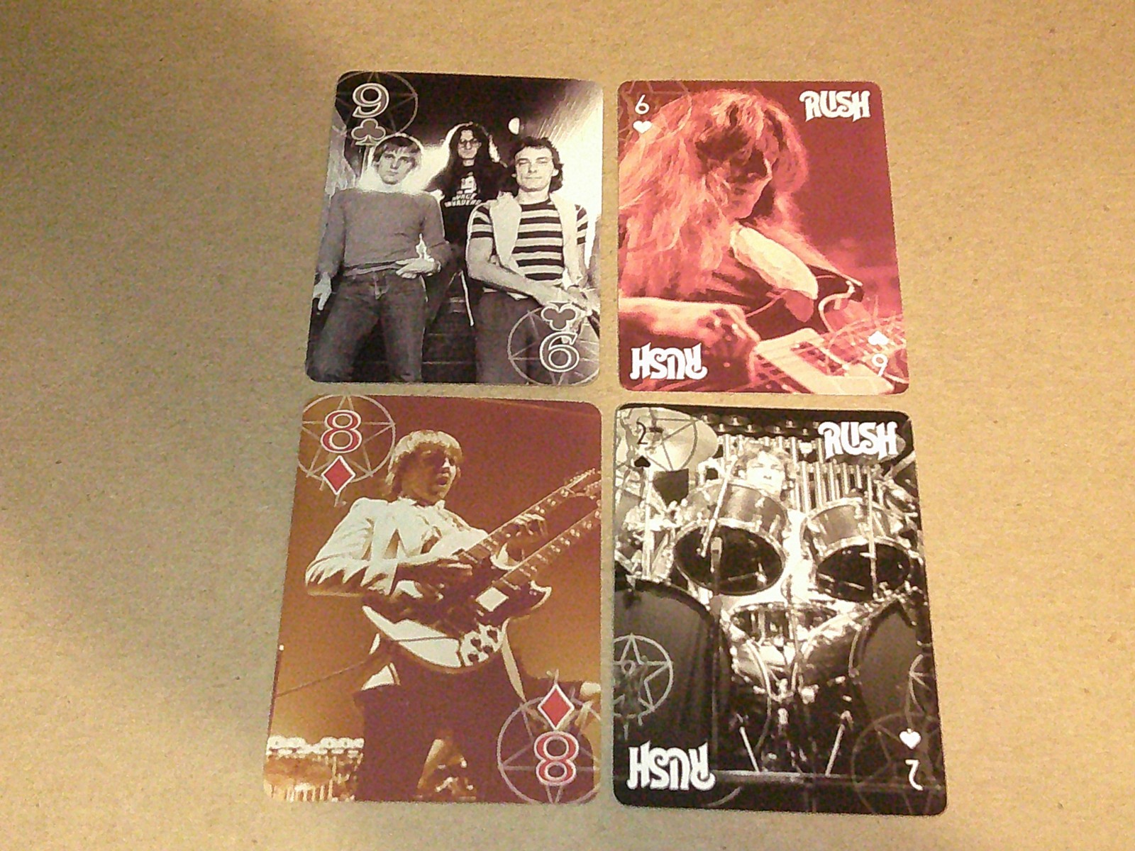 RUSH PLAYING CARDS GEDDY LEE ALEX LIFESON NEIL PEART (4) CARDS | eBay