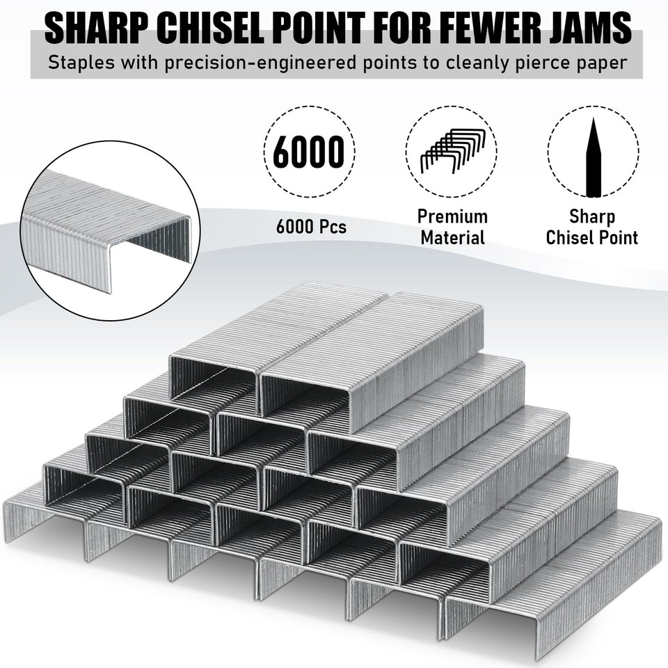 10 Pieces Stapler for Desk Staplers Bulk with 6000 Staples Office ...