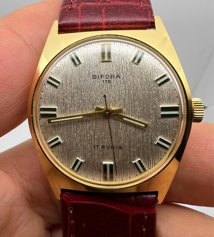 VINTAGE BIFORA 115 MENS GOLD PLATED WATCH MADE IN GERMANY | eBay