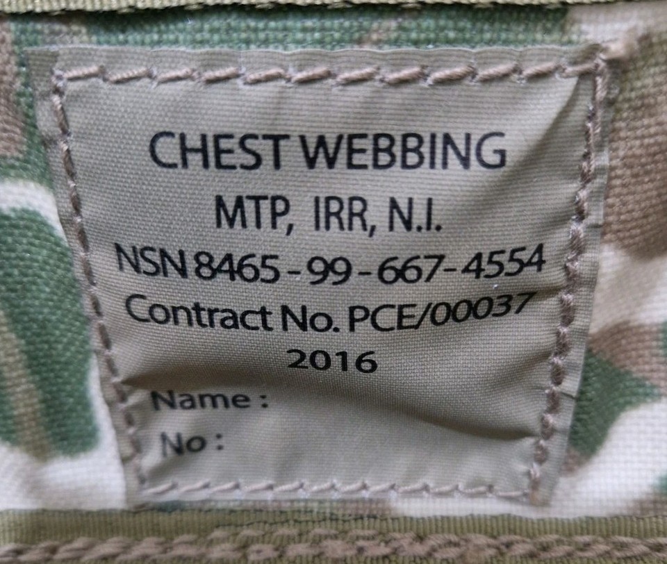 British Army Issued MTP Chest Rig, Chest Webbing, | eBay UK