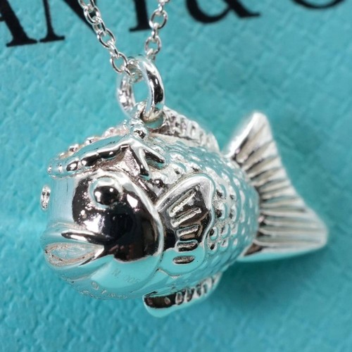 Rare Tiffany Fish Pendant Necklace 25 686S | eBay