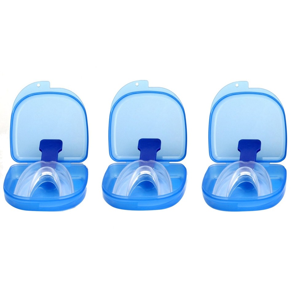 3PCS Snoring Mouthpiece Prevent Teeth Grinding Silicone Health Sleeping ...