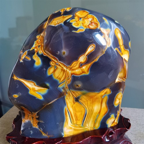 2.9Kg Beautiful Colourful agate Geode polishing furnishing article A708 ...