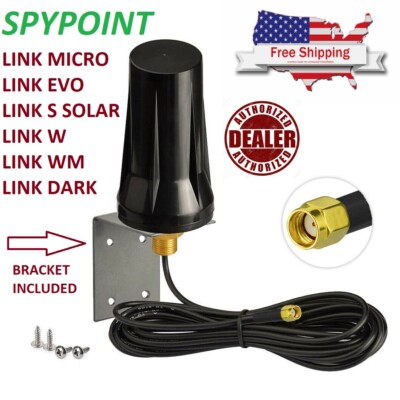 SPYPOINT Link MICRO Evo Solar 4G LTE Antenna Cellular Trail Camera LONG ...