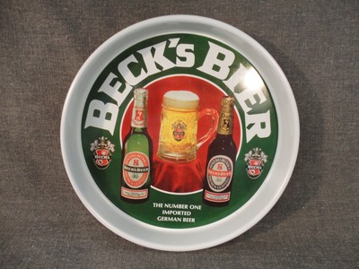 Vintage Becks Bier The Number One Imported Beer Tray. This Becks Bier ...