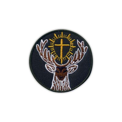 Symbol of St. Hubert - the saint patron of hunters, dark green ...