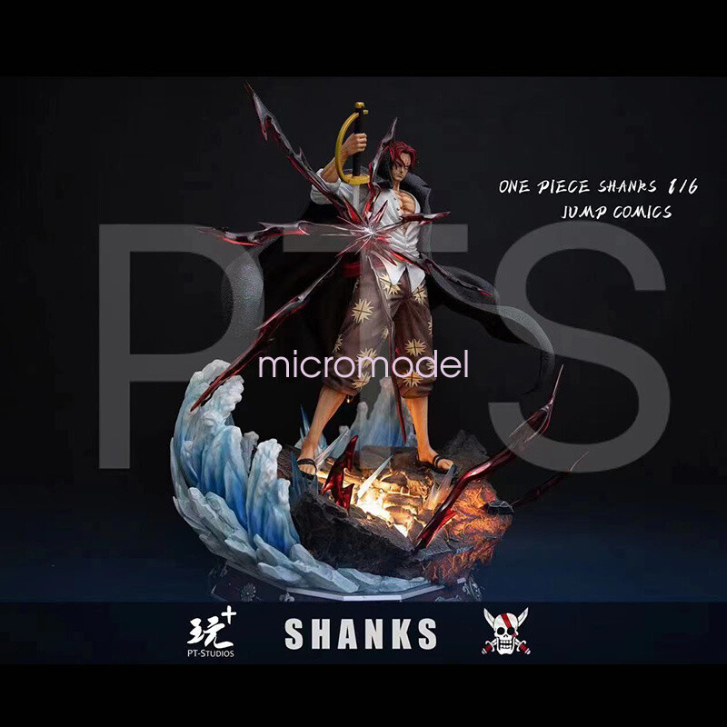 PT Studio One Piece Red Hair Shanks Resin Statue In Stock 1/6 Scale Led ...