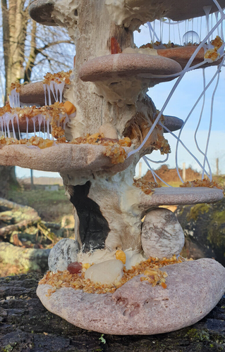 Real Baltic amber tree Charm figurine gems collectible Jewelry stand ...