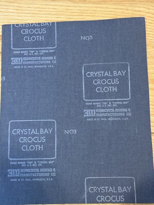 Crocus Cloth Sanding Coated Waterproof Abrasive No3 3M Metal Polishing ...