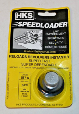HKS Model 587-A Speed Loader Fits .357 S&W 686 Magnum Plus 7 Shot NOC ...