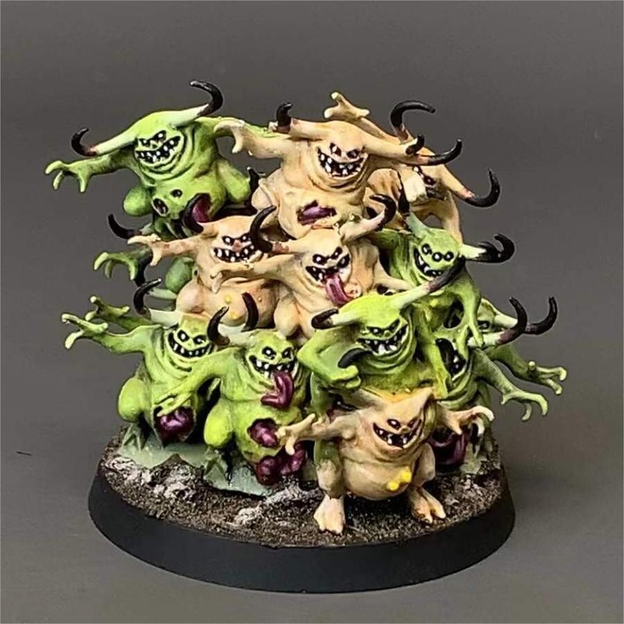 Warhammer AOS Nurglings Nurgle Chaos Presale Painted Gallery Army Games ...