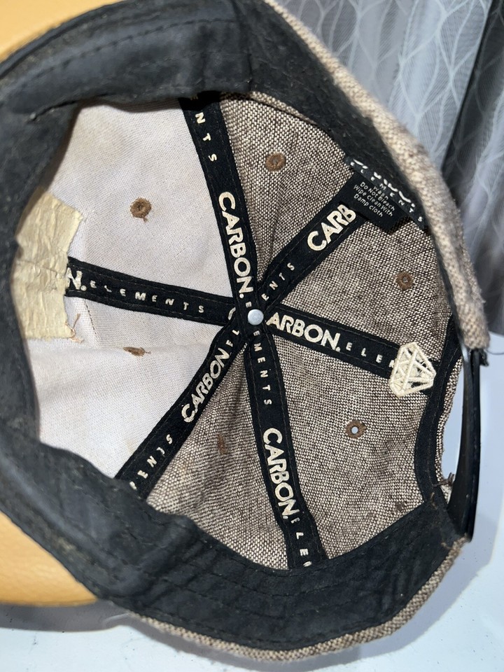 Carbon Elements Brand w Diamond Logo Patch Hat Cap Snapback Tweed Tan ...