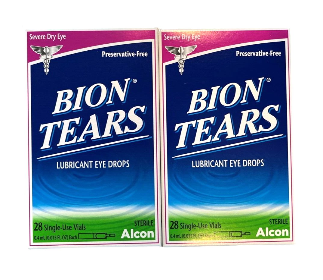 Bion Tears Lubricant Eye Drops Single Use Vials 28ct ( 2 boxes ) -- | eBay