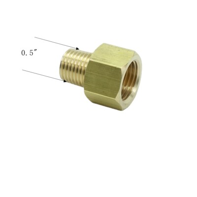 Brass Pipe Fitting M16 X 1.5 Female Metric to 1/4" NPT Male Gauge ...