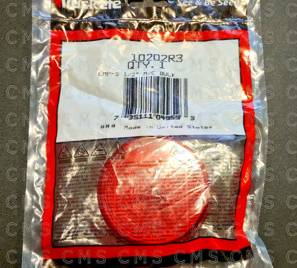 10202RP (1 Pair) Truck-Lite 10 Series Clearance Light 2 1/2" Red Qty 2 ...