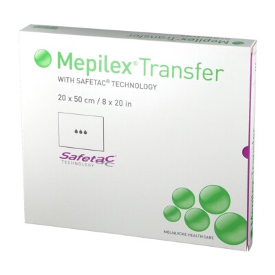 (24) Mepilex Transfer Wound Dressings 8 x 20" #294599 6 boxes w/4 ...