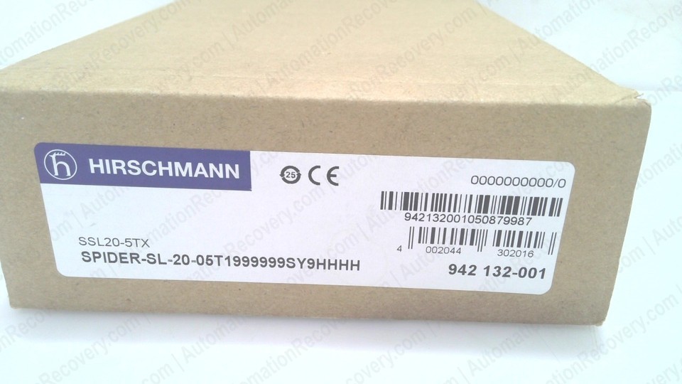 HIRSCHMANN SSL20-5TX, UNMANAGED ETHERNET SWITCH, 942 132-001, NEW ...