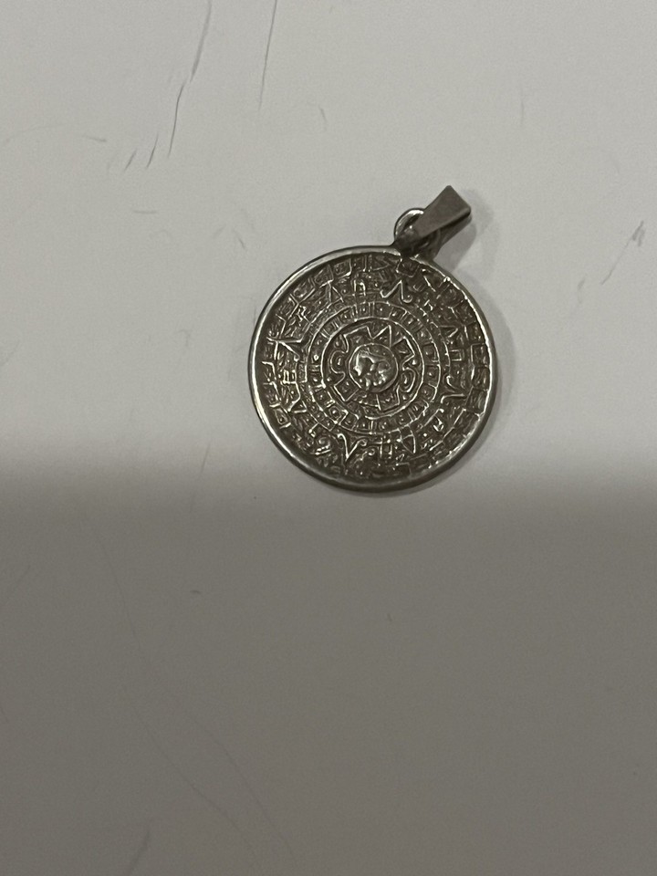 Vintage Sterling Silver Mayan Calendar Charm /Pendant Marked MC 925, 40 ...
