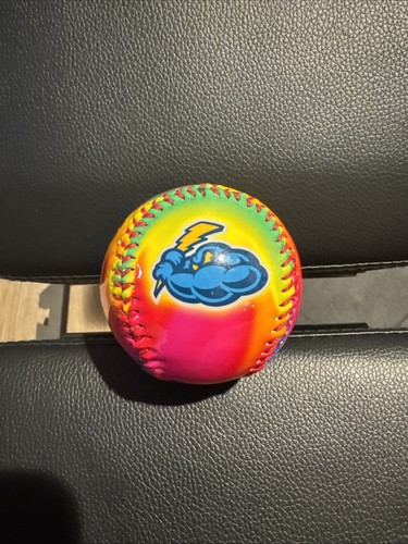 Trenton Thunder Logo MILB Souvenir Baseball Ball Neon Rainbow | eBay