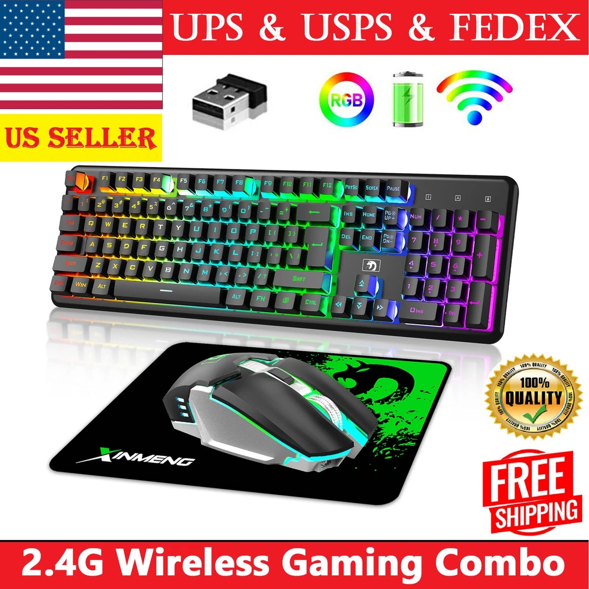 Wireless Lighted Computer Keyboards