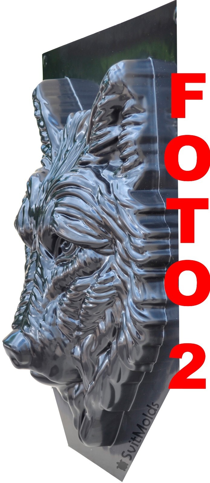 Mold Wolf 2D DIY Plaque Concrete Plaster Mould Form Wolf Face D88 | eBay