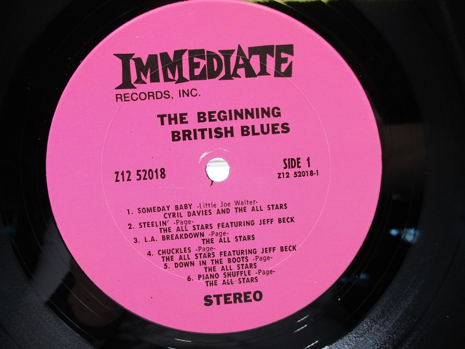 The Beginning British Blues" LP Record Ultrasonic Clean 1969 Immediate ...