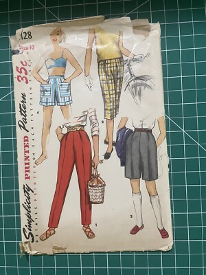 Simplicity 1128 Printed sew Pattern Rare 40/50/60’s Vibe Sz 10 ...