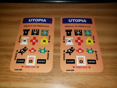 Intellivision Overlays - Utopia ORIGINAL, BRAND NEW! | eBay