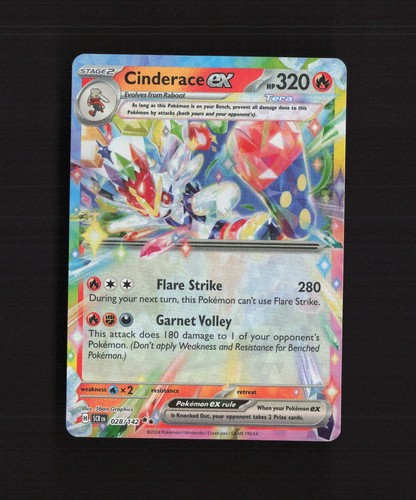 Cinderace ex 028/142 Stellar Crown Ultra Rare Holo Pokemon Card NM | eBay