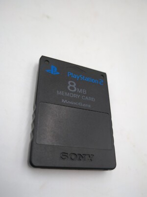 Black Sony Playstation 2 PS2 Original OEM MagicGate 8mb Memory Card ...