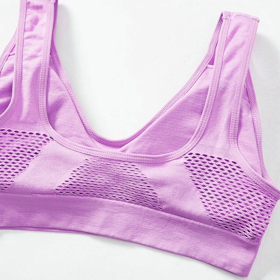 No-Hooks Women Bras Sports Yoga Wireless Bra Slightly Padded Brassiere ...