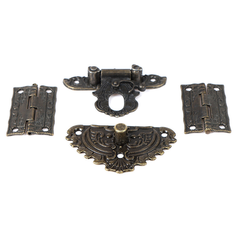 Furniture Hardware Box Latch Hasp Toggle Buckle + 2Pcs Decorative ...