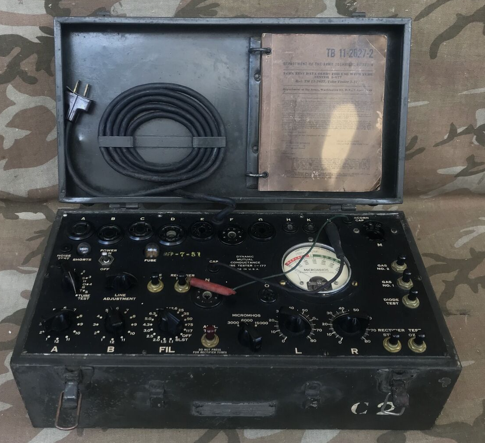 Tube Tester I-177-A U.S. Army Dynamic-Mutual-Conductance | eBay