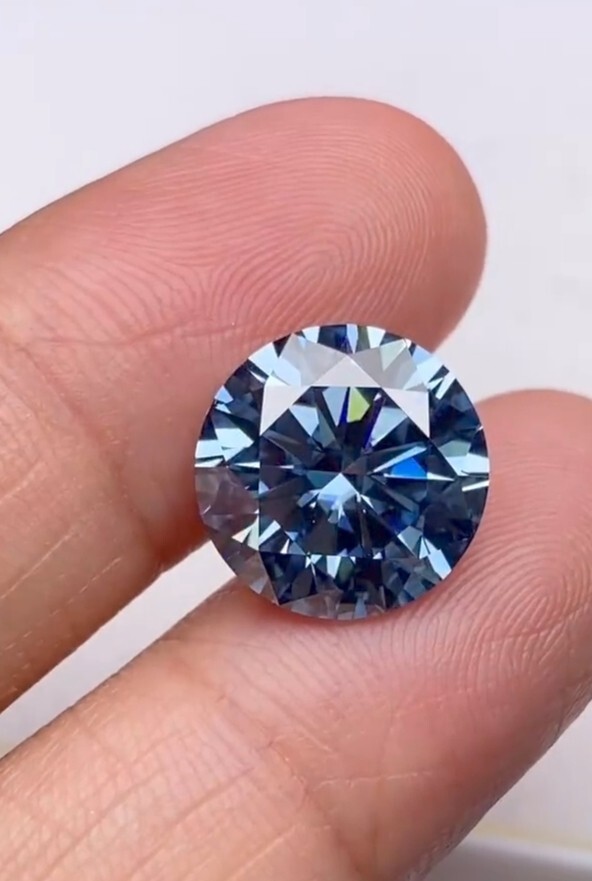 AAA+ 5CT Natural Diamond Round Blue Color Cut D Grade VVS1 +1 Free Gift ...