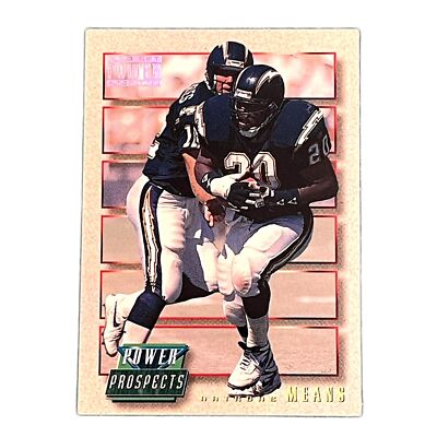1993 Pro Set Power Update Power Prospects #PP18 Natrone Means Chargers ...