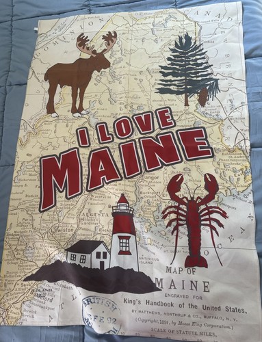I Love Maine Garden Flag Americana States Decorative Gift Yard House ...