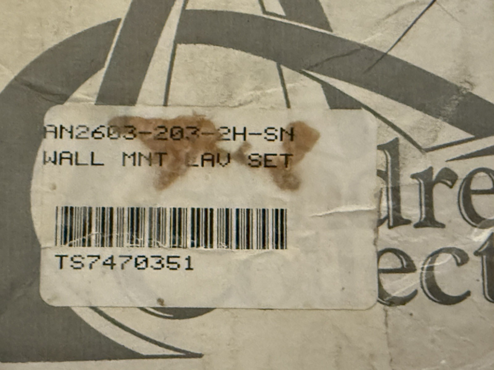 Andre Collection AN2603-203-2H-SN Wall Mount Lavatory Faucet Set ...