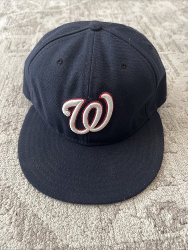 New Era 59Fifty Washington Nationals MLB Navy Blue Fitted Hat Cap Size ...