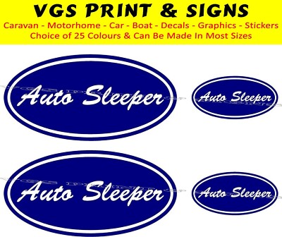 AUTO SLEEPER CARAVAN 4 PIECE LARGE KIT DECALS STICKERS CHOICE OF COLOUR ...