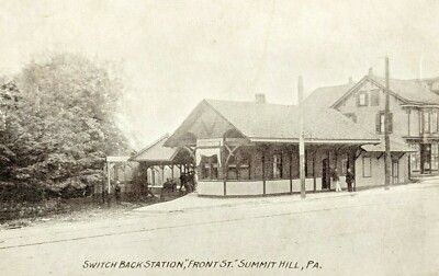 Postcard Switch Back Train Station Railroad Summit Hill Pennsylvania ...