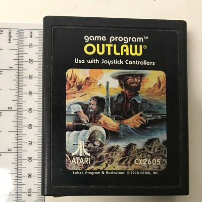 Vintage 1978 Outlaw Atari 2600 CX2605 Video GAME CARTRIDGE ONLY | eBay