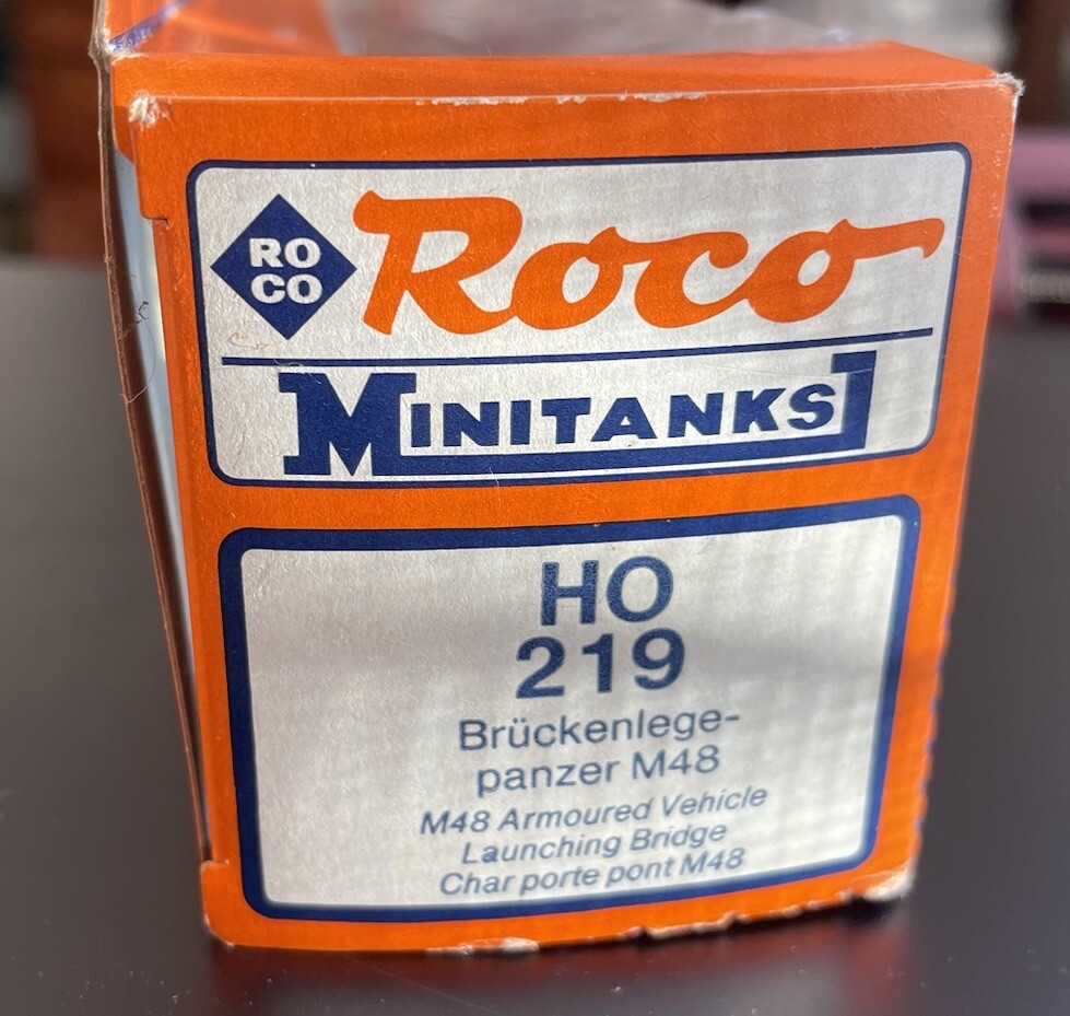 Roco Minitanks HO 219 M48 Armoured Vehicle Launching Bridge. New In Box ...