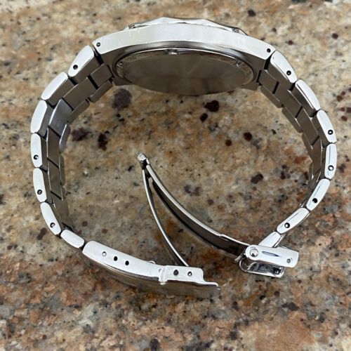 Bulova Marine Star Men's Watch 96D14 Date 10 Diamonds Black Dial With ...