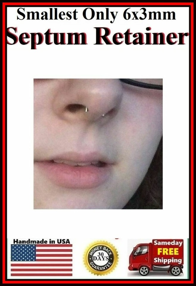 2PCS ALMOST INVISIBLE Bioflex & SMALLEST STEEL 14g SEPTUM Sterilized ...